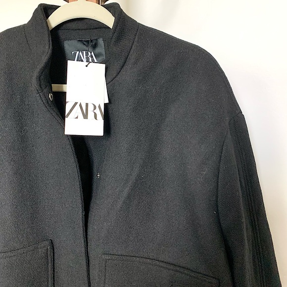 Zara | Jackets & Coats | Nwt Zara Oversized Wool Bomber Jacket | Poshmark